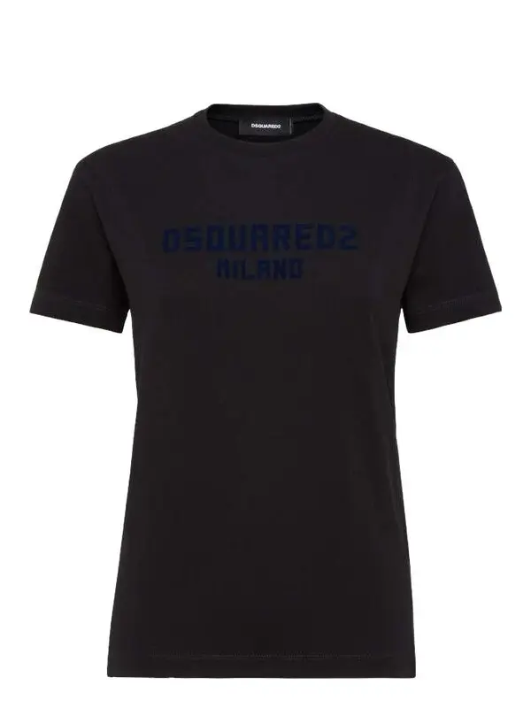 Dsquared2 Logo Print Cotton T-shirt - Black