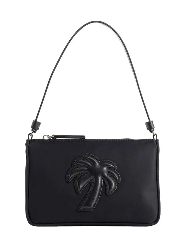 Palm Angels Logo Embossed Zipped Pouch - Black