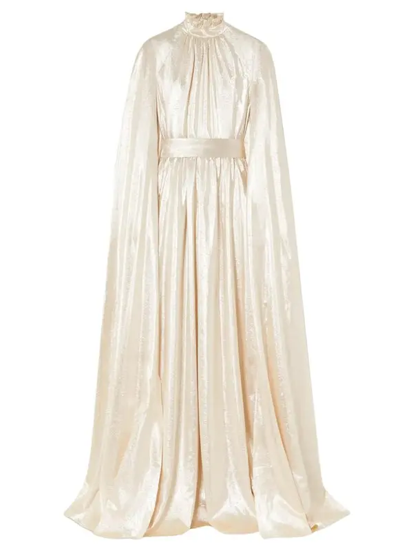 Erdem Macie's Shawl Dress - Golden