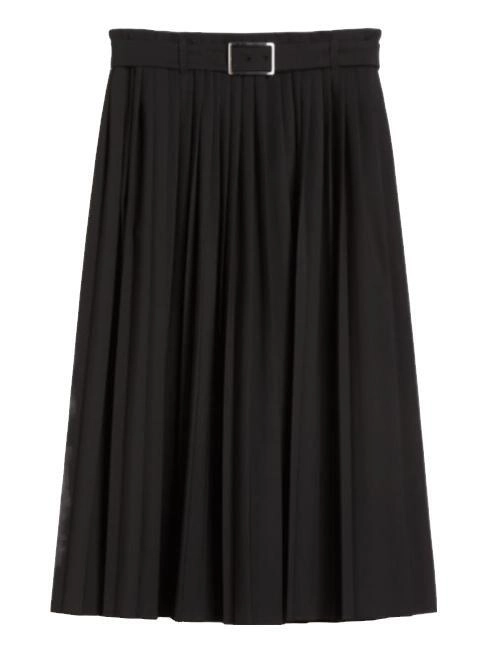 Sportmax Belted Pleated Skirt - Black