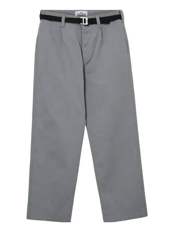Stone Island Belted Casual Trousers - Blue
