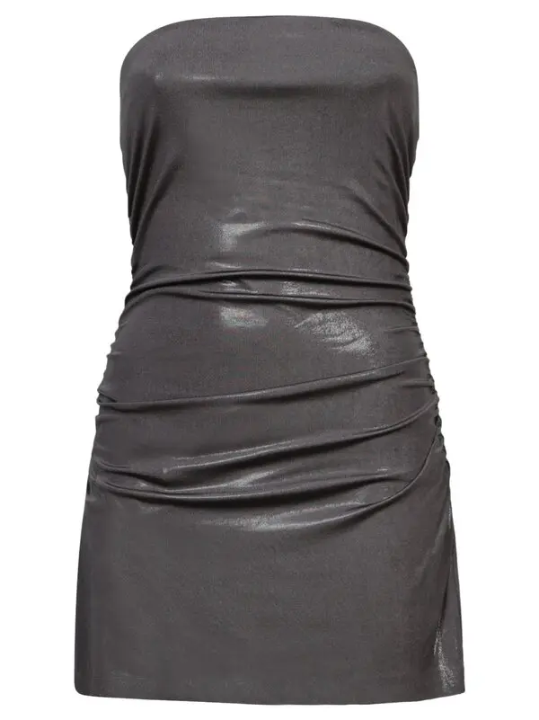 Norma Kamali Strapless Mini Dress - Charcoal-grey