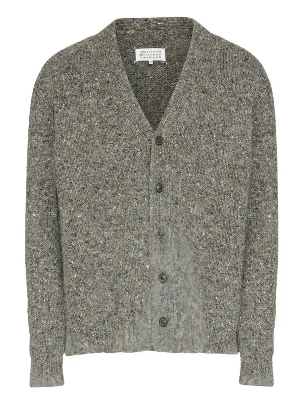 MAISON MARGIELA V-neck Knitted Cardigan - Gray