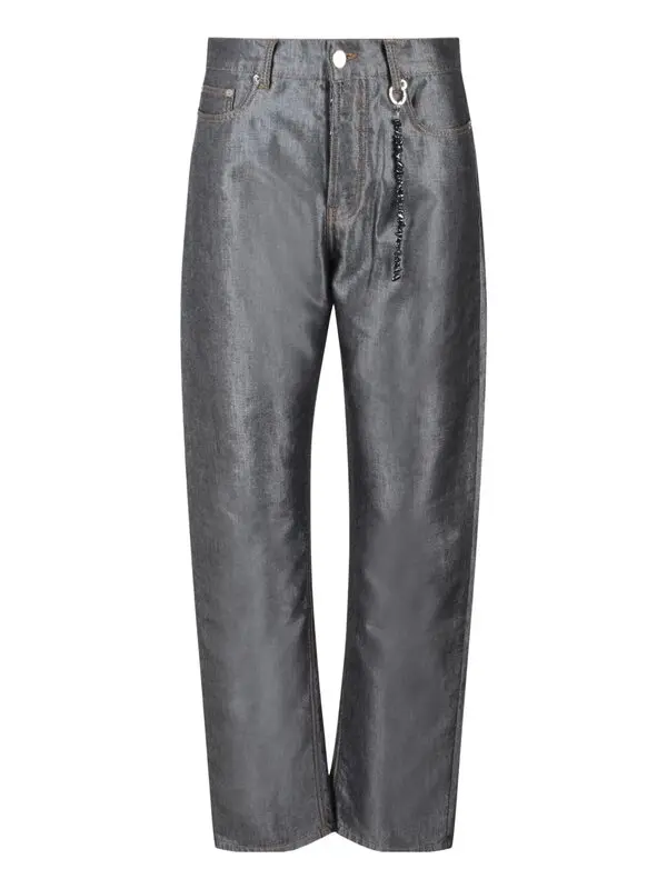 DARKPARK Shiny Straight Leg Jeans - Black