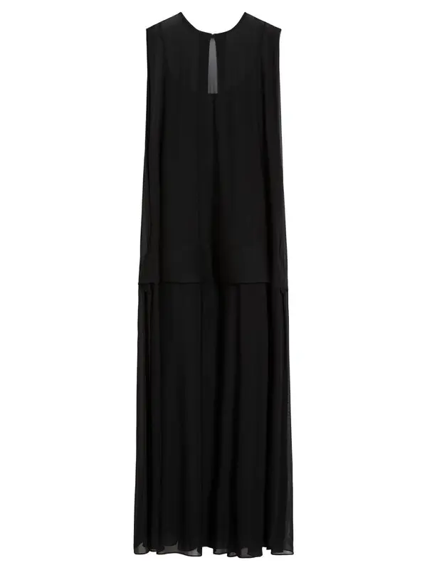 Sportmax Sleeveless Sheer Midi Dress - Black