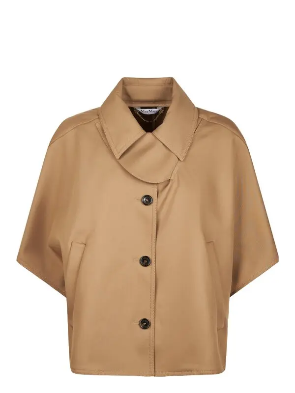 Max Mara Buttoned Cape - Nude