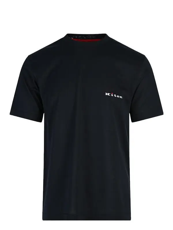 Kiton Logo Embroidered Crew-neck T-shirt - No