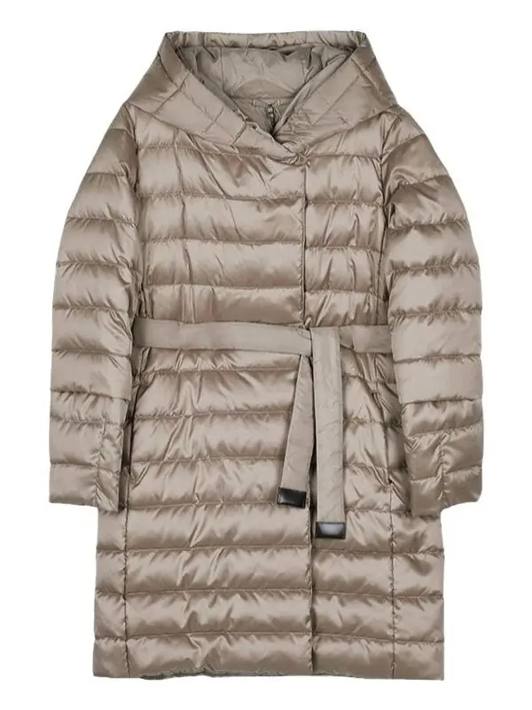 Max Mara Long-sleeved Down Coat - Nude
