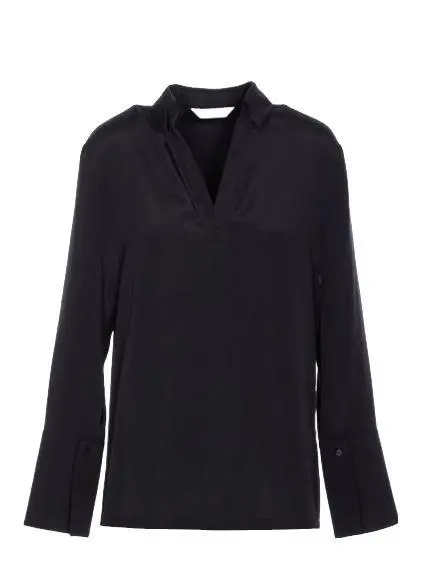 Max Mara Dover V-neck Long-sleeved Top - Black