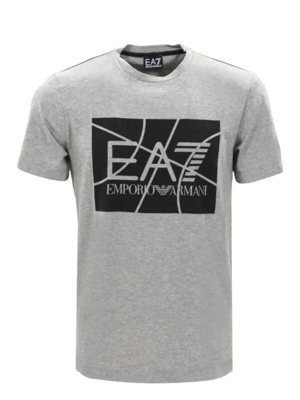 EA7 Logo Detail T-shirt - Gray