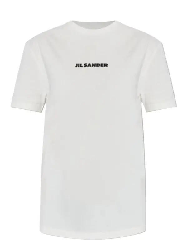 JIL SANDER Crewneck T-shirt With Logo Print - White