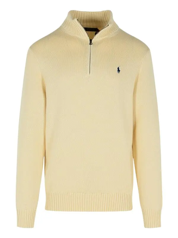 Polo Ralph Lauren Knitted Pullover With Embroidered Pony - Cream