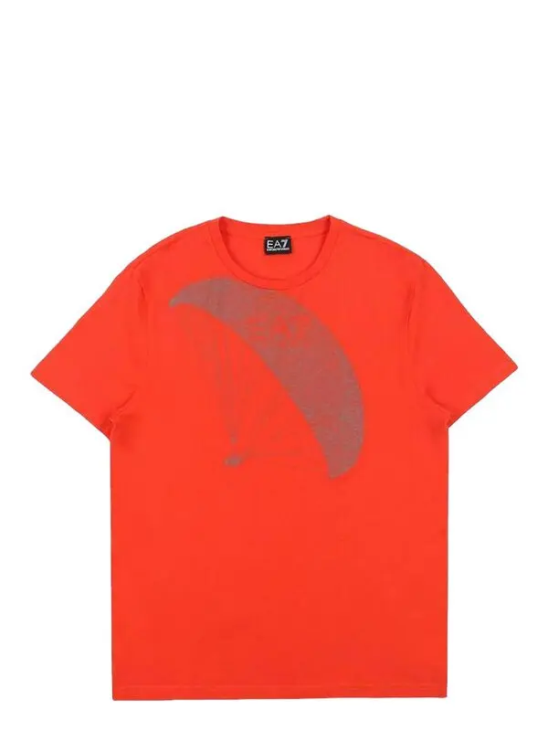 EA7 Logo Printed T-shirt - Red