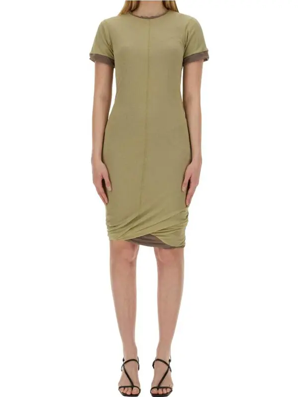 Sportmax Seam Panelled Round Neck Dress - Green