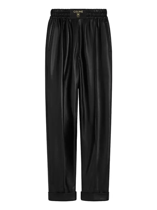 Celine Lambskin Trousers - Black