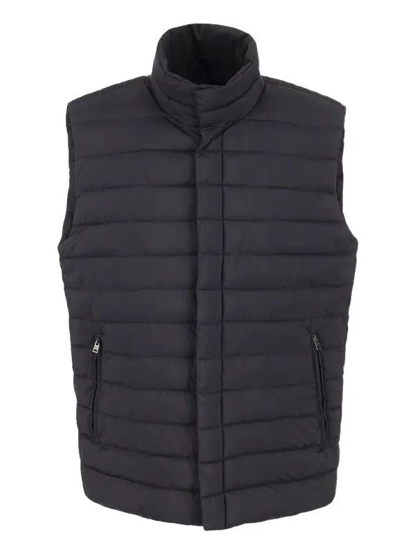 Herno Padded Quilted Vest Jacket - Black