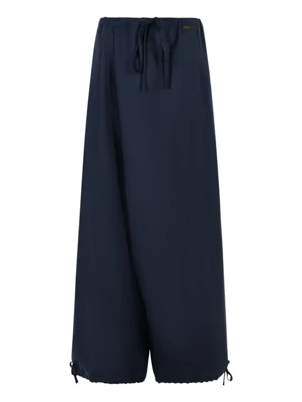 Marni Wide-leg Drawstring Trousers - Blue