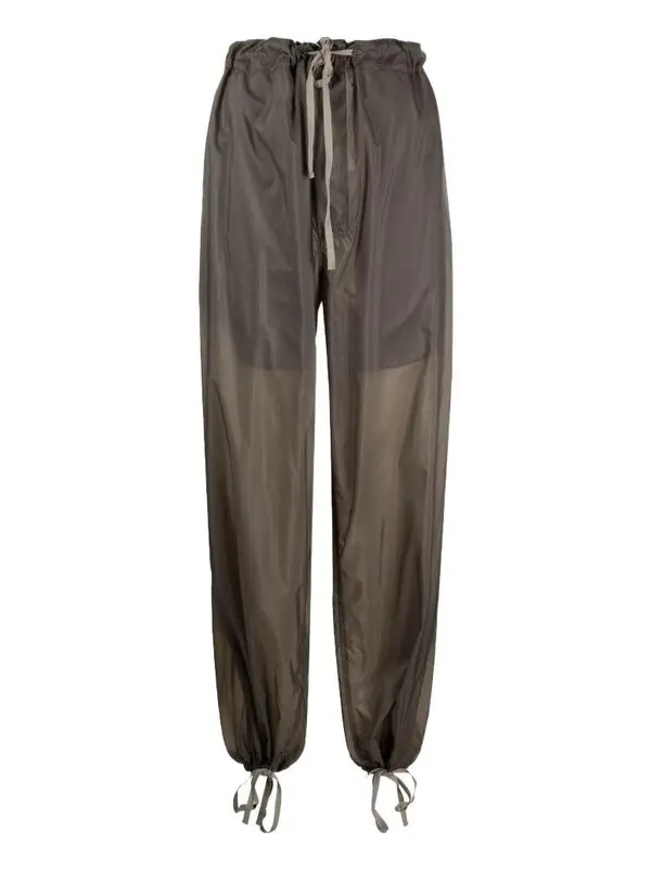 MAISON MARGIELA Four-stitch Drawstring Draped Trousers - Brown