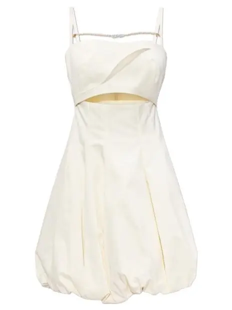 Versace Cut-out Bubble-hem Dress - White