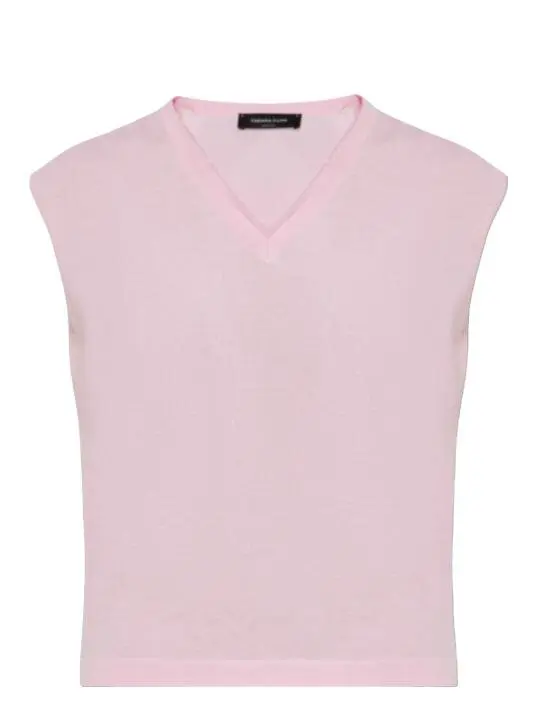 Fabiana Filippi Sleeveless V-neck Knitwear - Pink