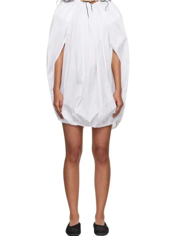 Comme Des Garçons Pleated Dress - White