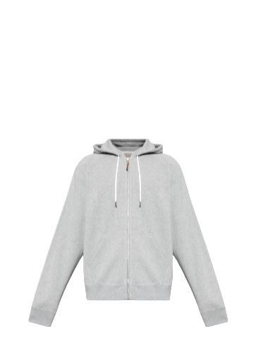 Bottega Veneta Fleece Zip Hoodie - Light Grey