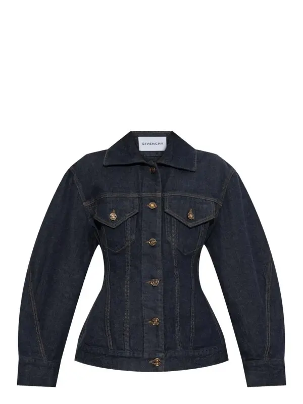 Givenchy Chest Pocket Denim Jacket - Navy Blue