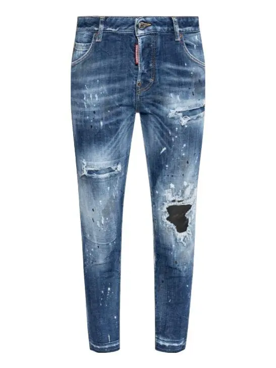 Dsquared2 Distressed Skinny Jeans - Blue