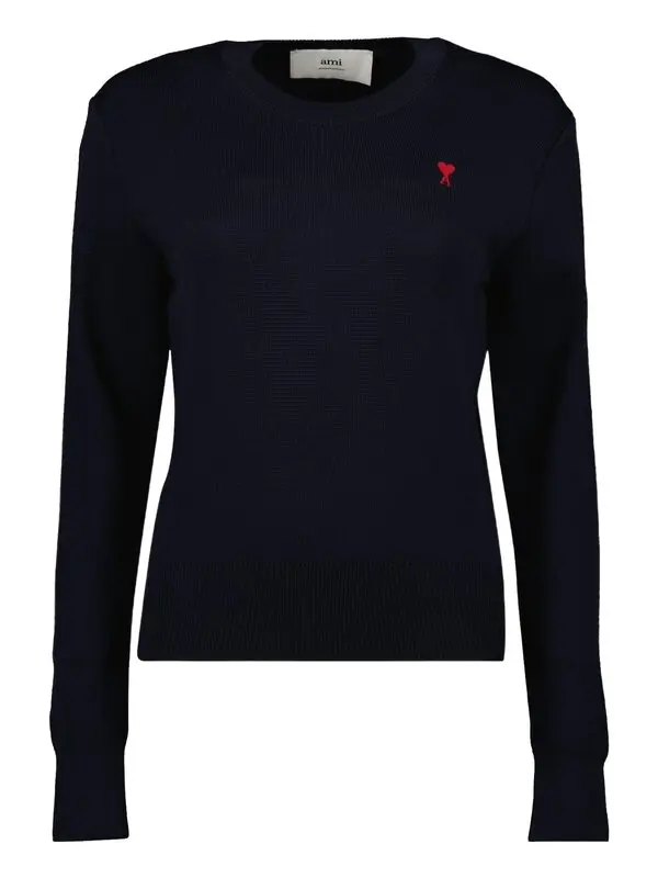 Ami De Coeur Knitted Sweater - Navy Blue