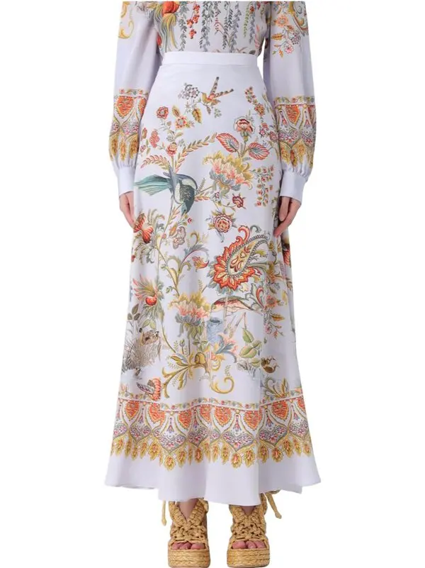 Etro Floral Half-circle Maxi Skirt - Multicolor