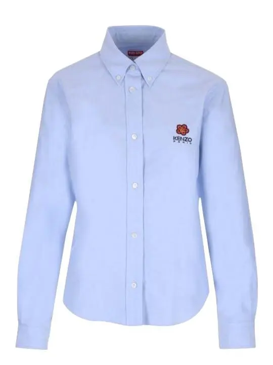 Kenzo Boke Flower Crest Slim Shirt - Blue
