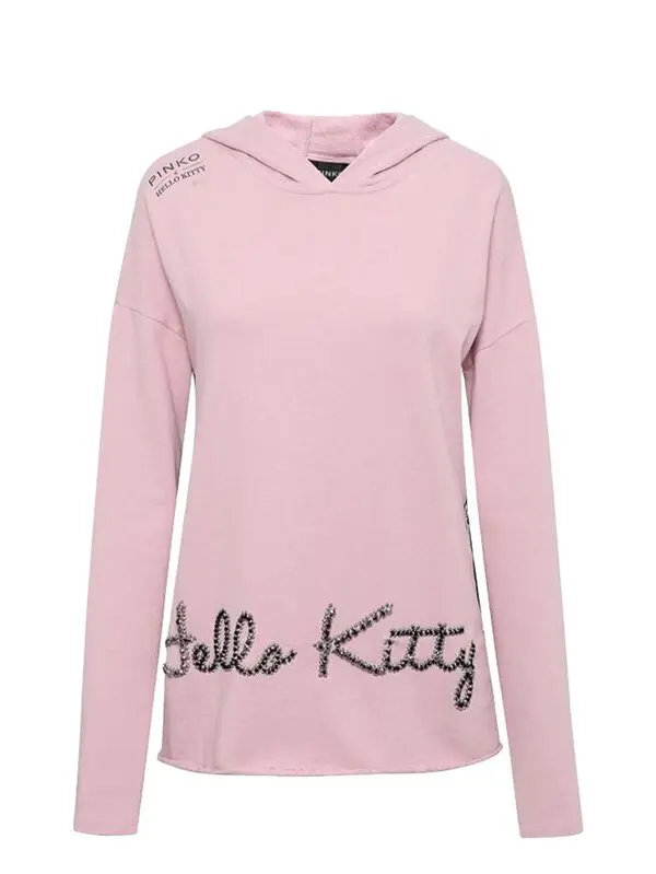 Pinko X Hello Kitty Logo Hoodie - Pink