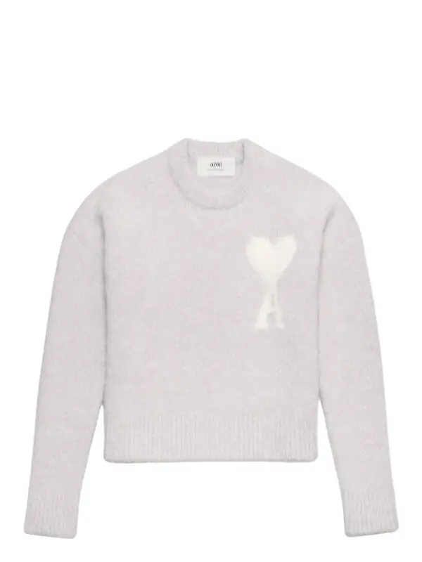Ami De Coeur Crew Neck Jumper - White