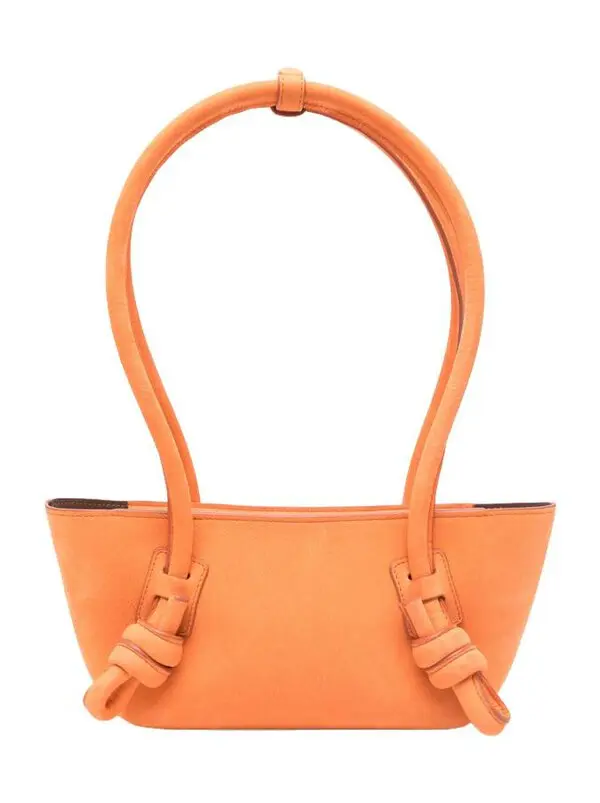 Hereu Leather Knotted Top Handle Bag - Orange