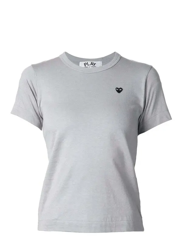 Play Comme Des Garcon Embroidered Heart T-shirt - Gray