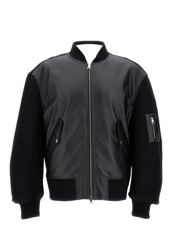 Givenchy Leather-paneled Bomber Jacket - Black