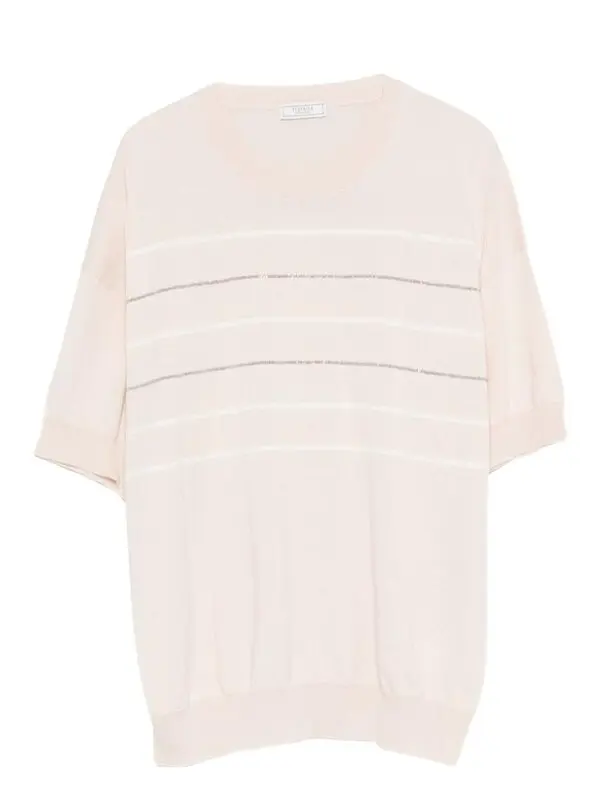Peserico Striped Short-sleeve T-shirt - White