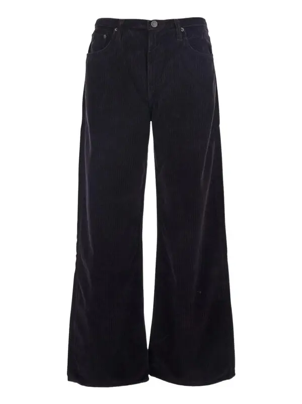 AGOLDE Corduroy Wide-leg Pants - Black