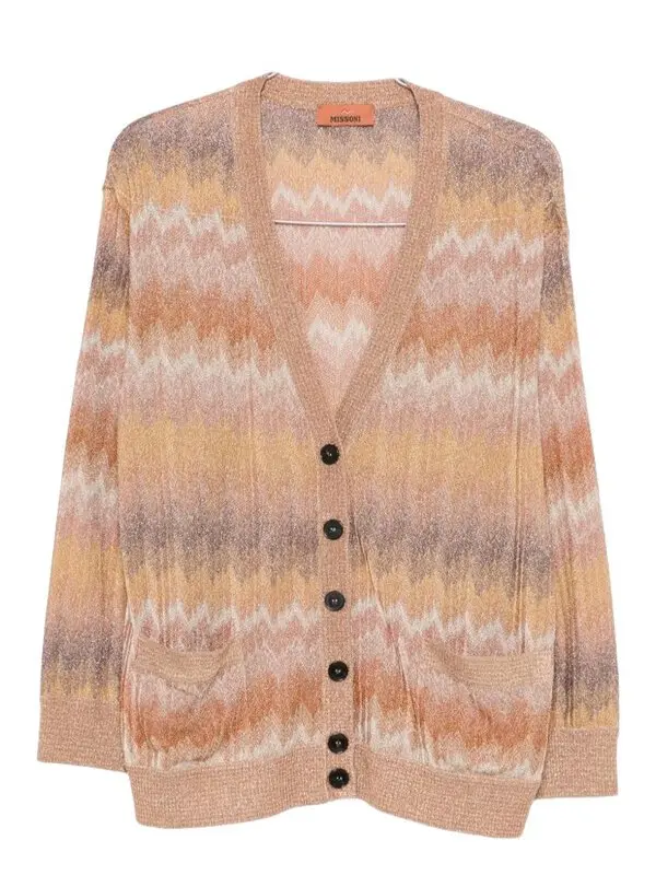 Missoni Lamé Oversized Cardigan - Nude