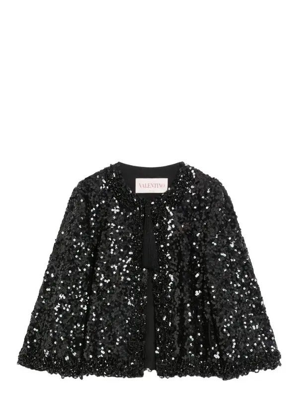 Valentino Garavani Embellished Sequin Jacket - Black