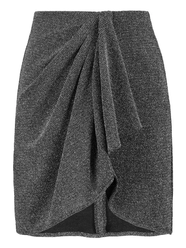 Isabel Marant Étoile Shimmer Draped Skirt - Black