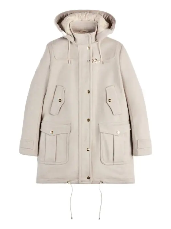 FAY Quilted Wool-blend Parka With Removable Hood - Light Brown