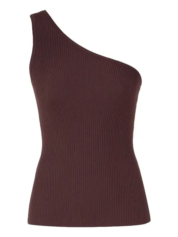 Zimmermann Daylight One Shoulder Top - Plum