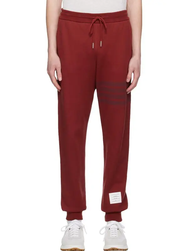 Thom Browne 4-bar Stripe Track Pants - Red