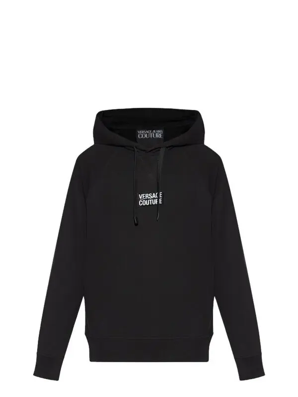 Versace Logo Hoodie - Black