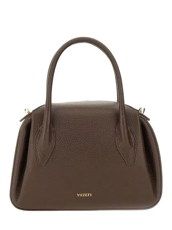 Yuzefi Zippered Shoulder Bag - Brown