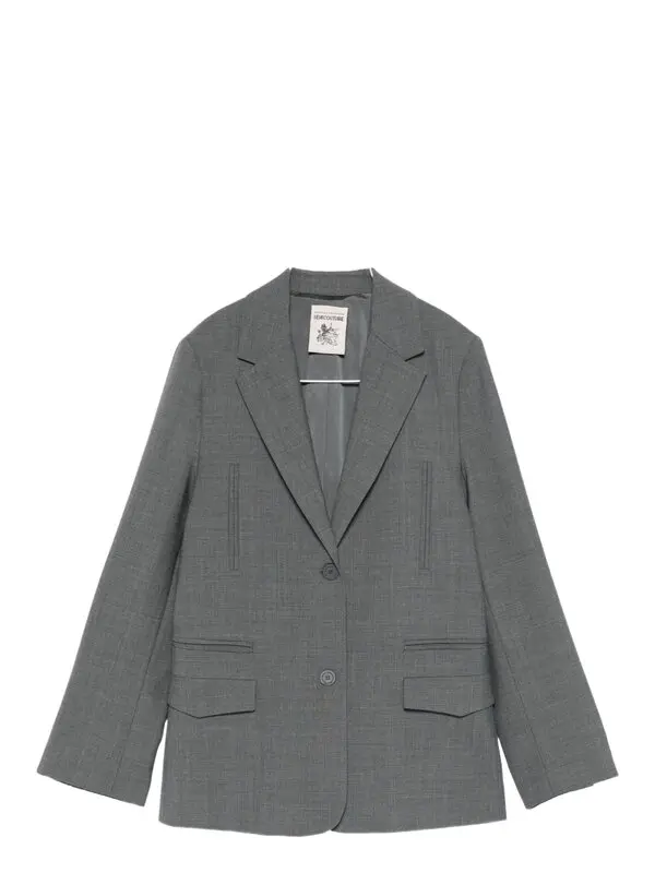 SEMICOUTURE Single Breasted Blazer - Grey