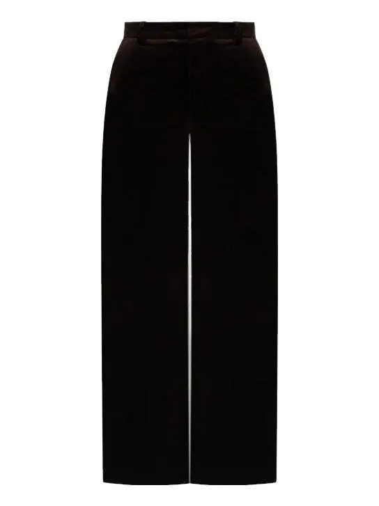 Zadig&Voltaire Velvet Wide-leg Trousers - Brown