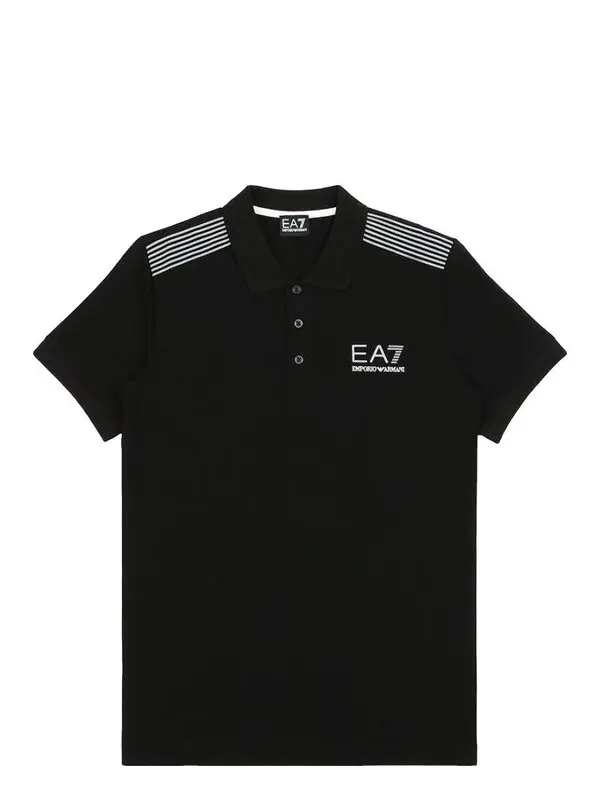 EA7 Logo Polo Shirt - Black