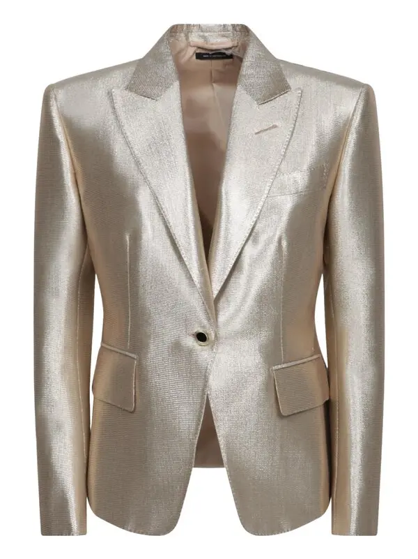 TOM FORD Single Breasted Tailored Blazer - Brown